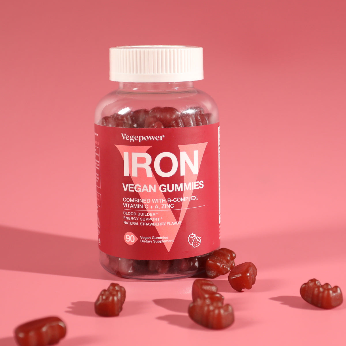 Strawberry Flavor Iron Gummies – Vegepower